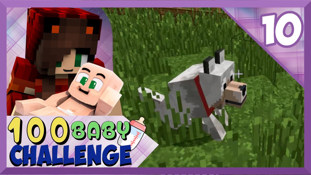 Minecraft: 100 Baby Challenge Ep 10 - Dogs! - YouTube