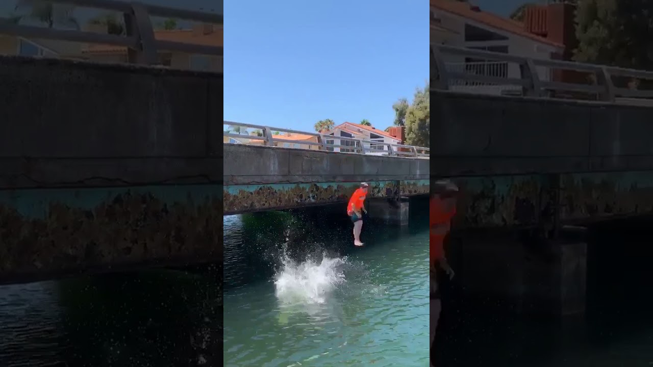 You know your having funny when you end up jumping off a bridge - YouTube