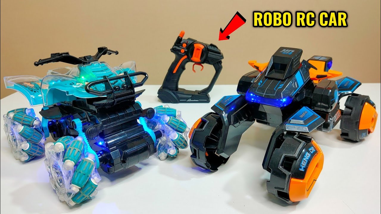 RC Hand Gesture Moto ATV Quad Bike Vs RC Robo Deformation ATV Quad Bike ...