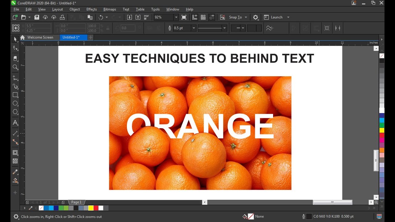 Easy techniques to create behind text in CorelDraw | CorelDraw ...