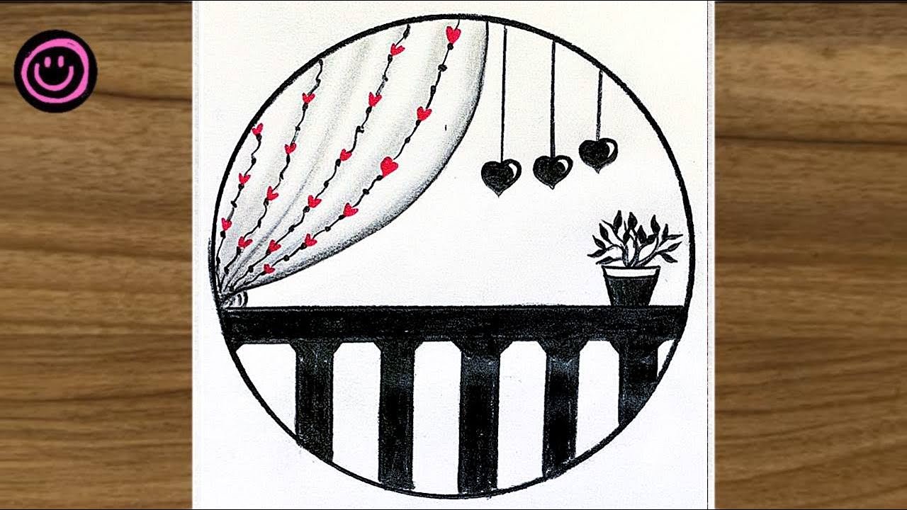 Very Beautiful Heart Drawing - Easy Drawing - YouTube