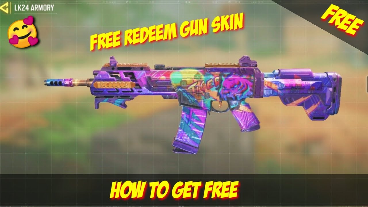 how to get free epic LK24 gun skin in Cod mobile / free gun skin redeem ...