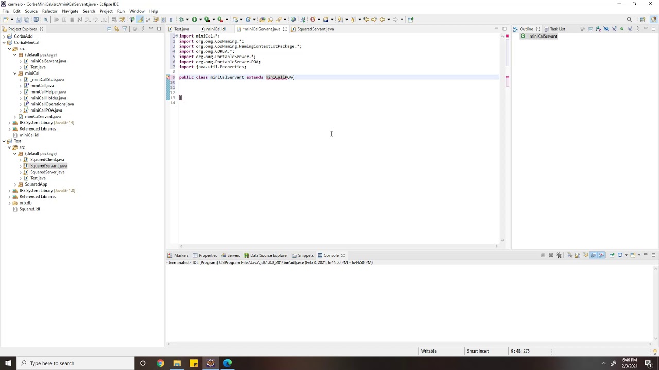 Addition and Subtract Corba Java Eclipse(Part 1) - YouTube