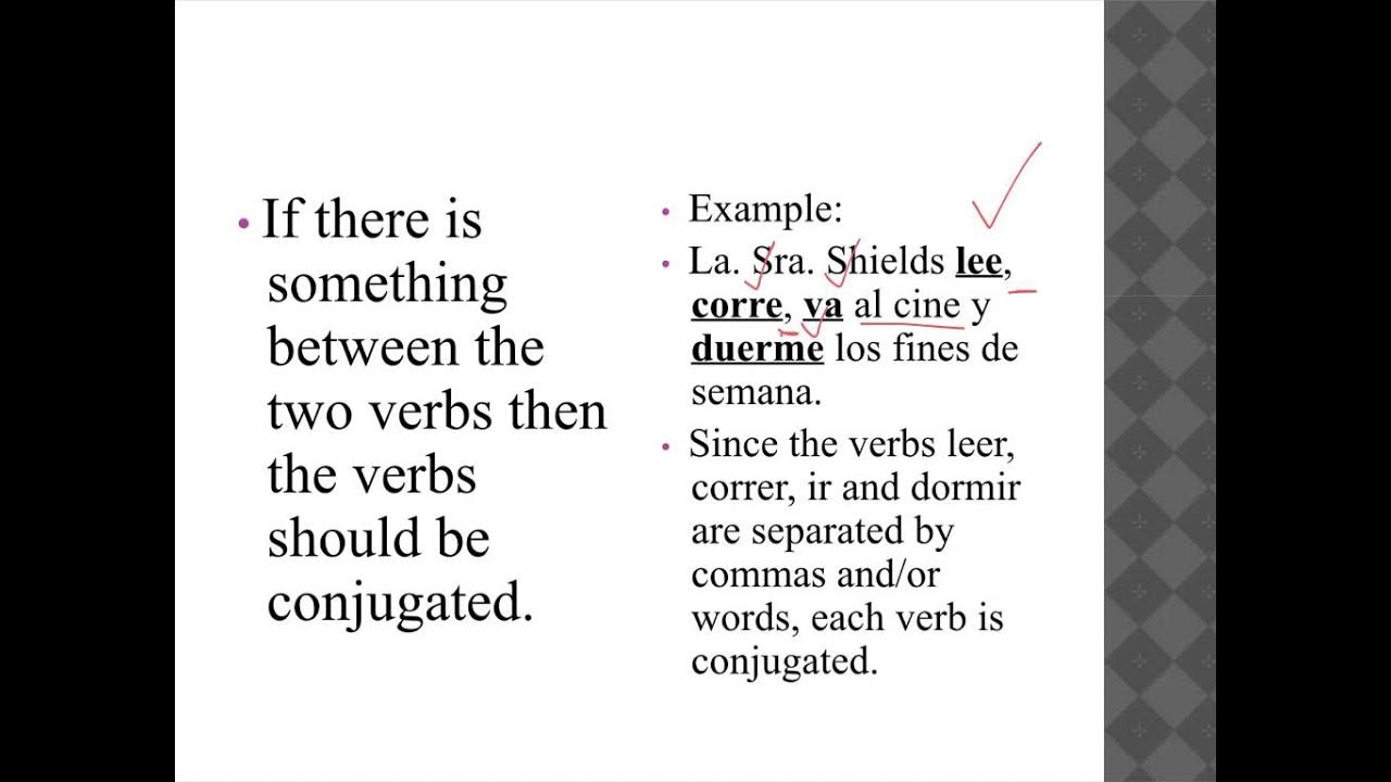 When not to conjugate verbs - YouTube