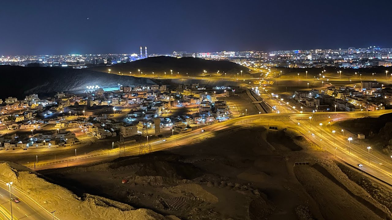 Al Amerat Heights - beautiful night view of Muscat, Oman | Night vlog ...