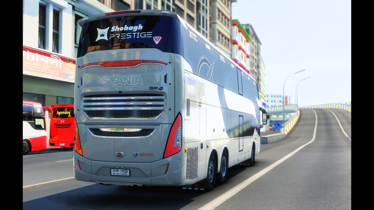 ETS-2 Live with Shohagh Multi-Axle Double Decker Bus - YouTube