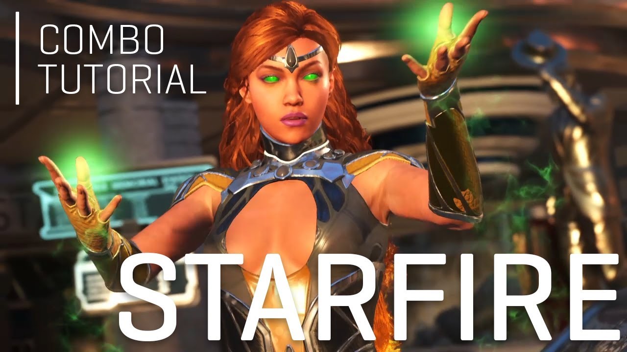Injustice 2 Starfire Combo Tutorial 1 2 Meter Youtube