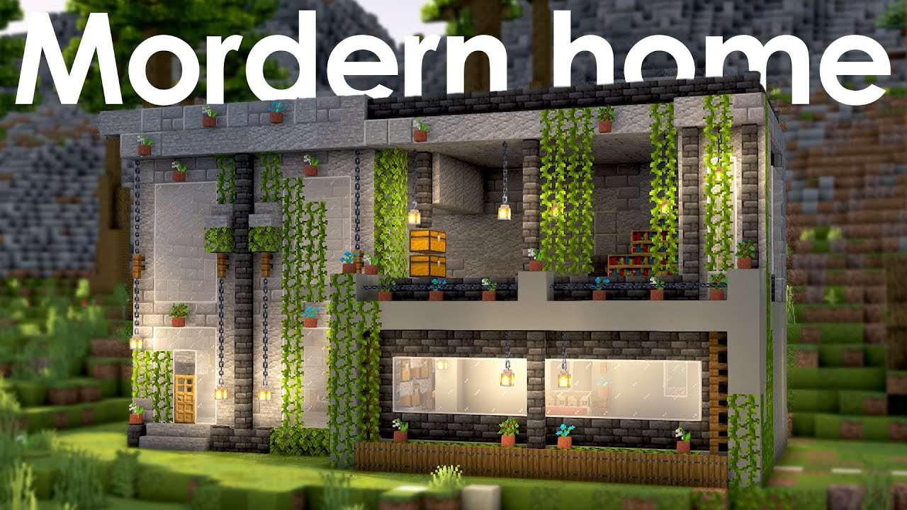 Minecraft How To Build Stone Mordern Base 🏠 - YouTube