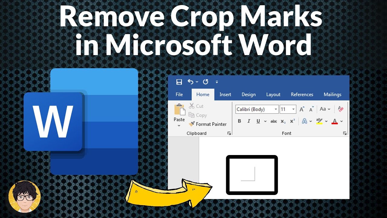 How to Remove Crop Marks in Microsoft Word - YouTube