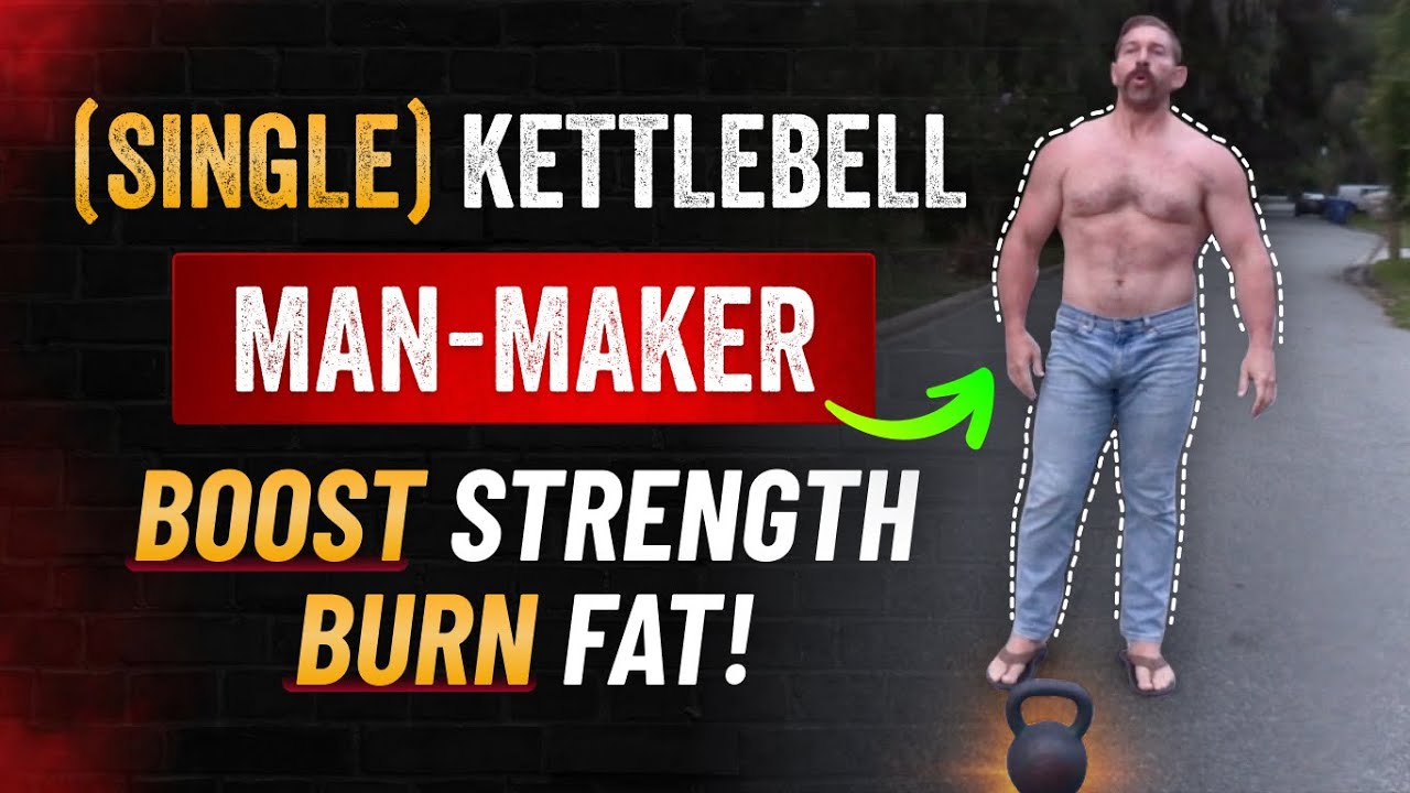 Single Kettlebell "Man Maker" Routine [ULTIMATE Fat Burner & Core ...