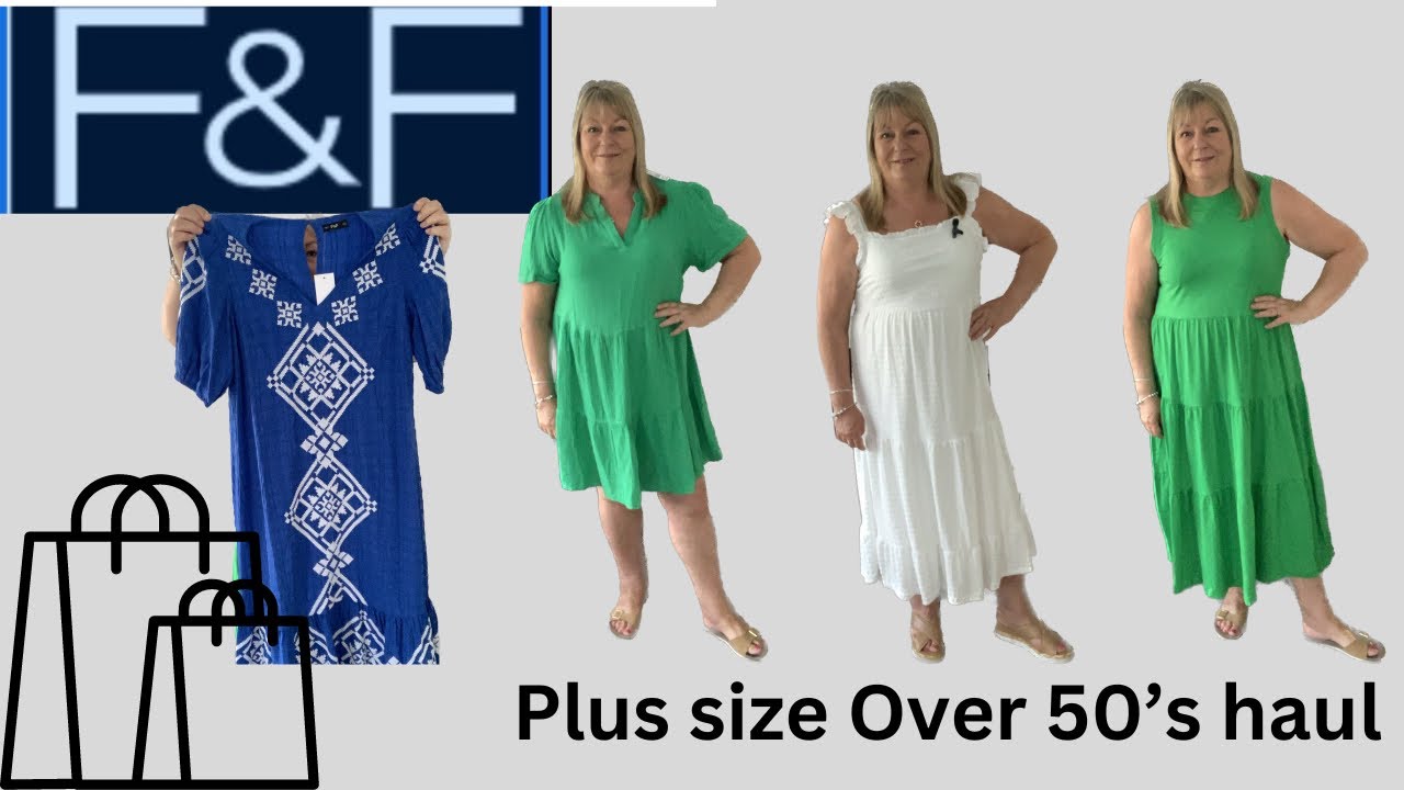 Tesco F & F Plus size summer Try-on haul. Over 50’s - YouTube