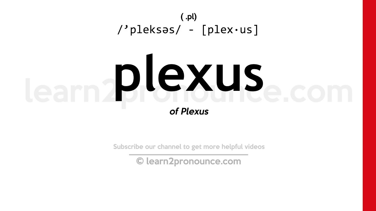 Pronunciation of Plexus | Definition of Plexus - YouTube