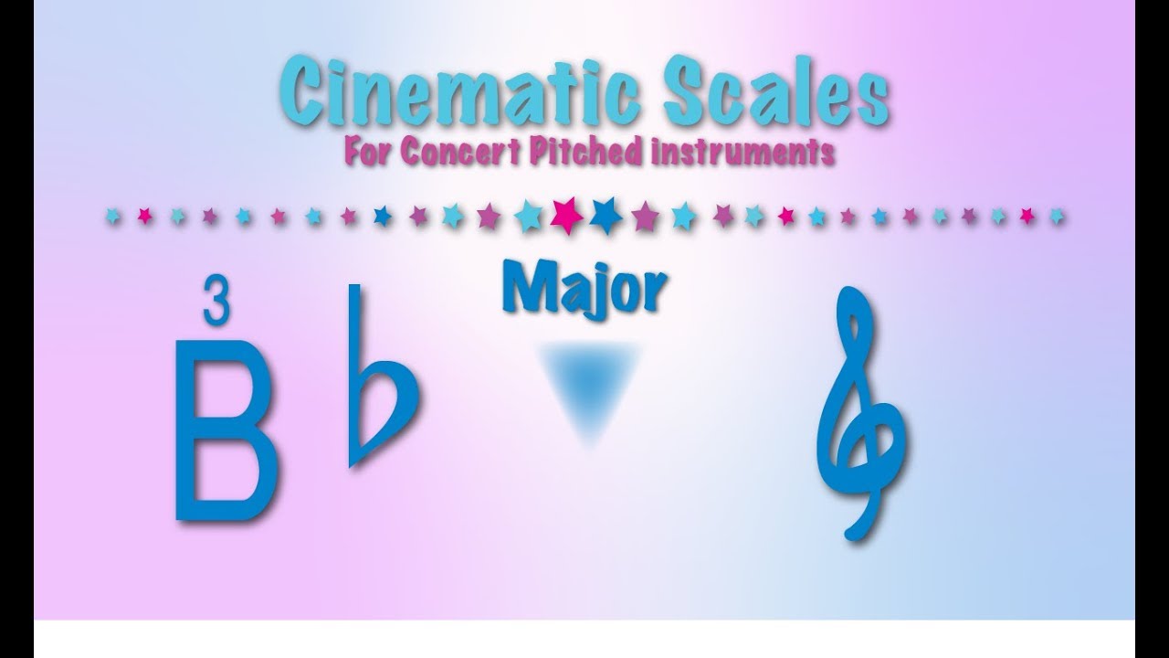 B-flat Major 3 Treble Clef - Concert Pitched with Tracker (Cinematic ...