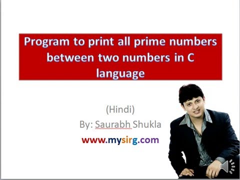 Program to print all prime numbers between two numbers in C