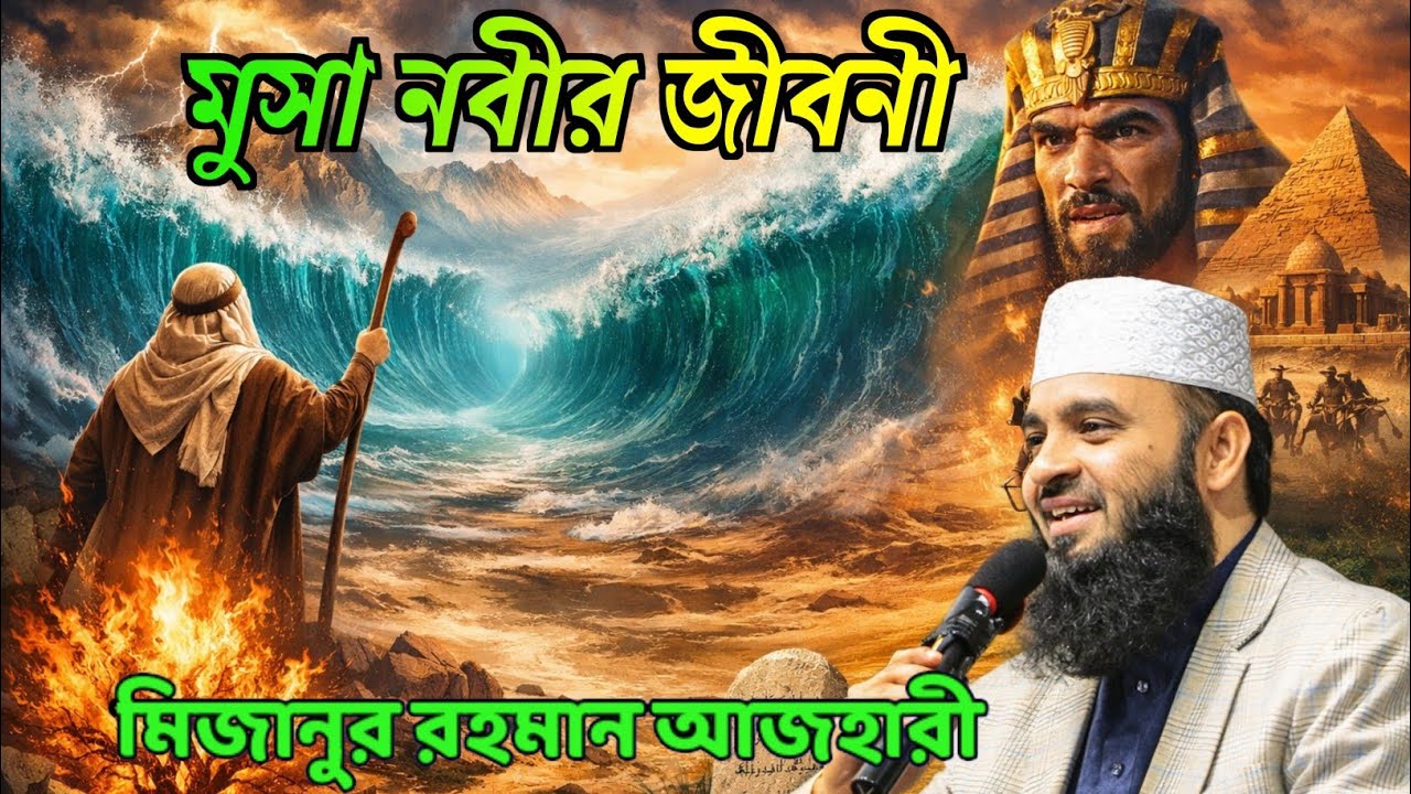 মুসা নবীর জীবনী | musa nabir jiboni mijanur Rahman waz mahfil মিজানুর ...