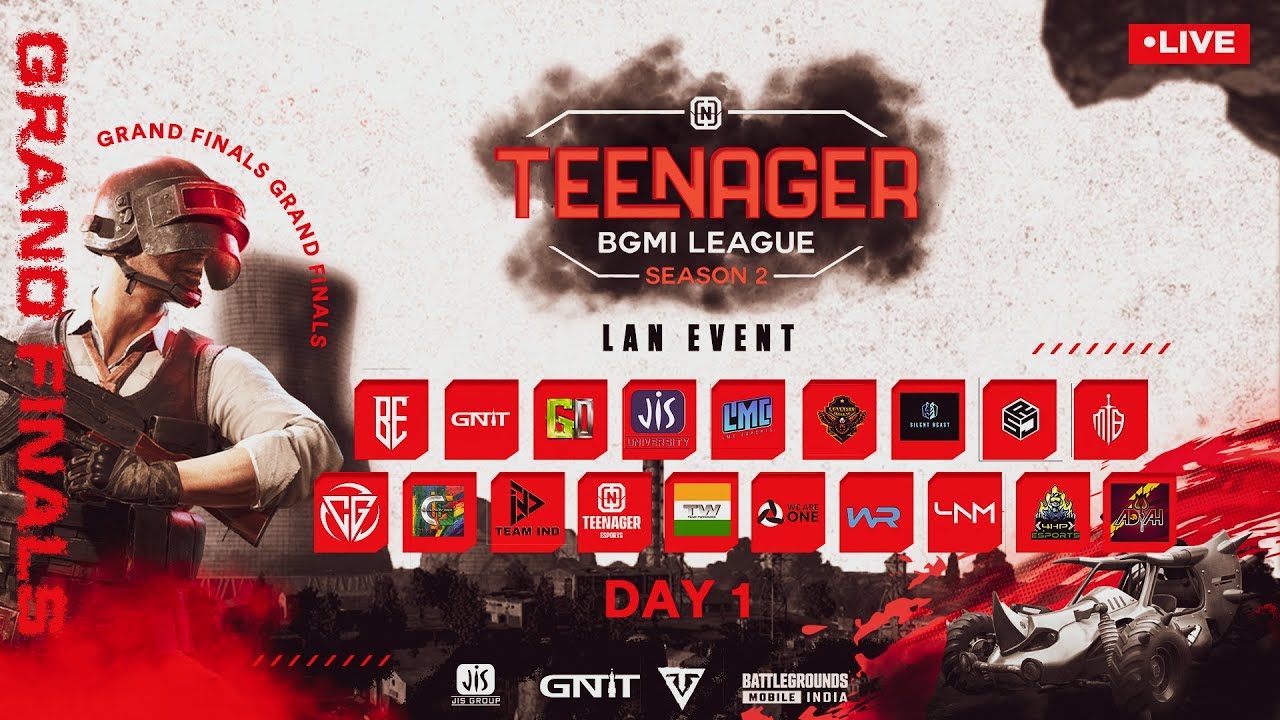 TEENAGER BGMI LEAGUE S2 | LAN PHASE | GRAND FINALS DAY 1 | GNIT COLLEGE ...