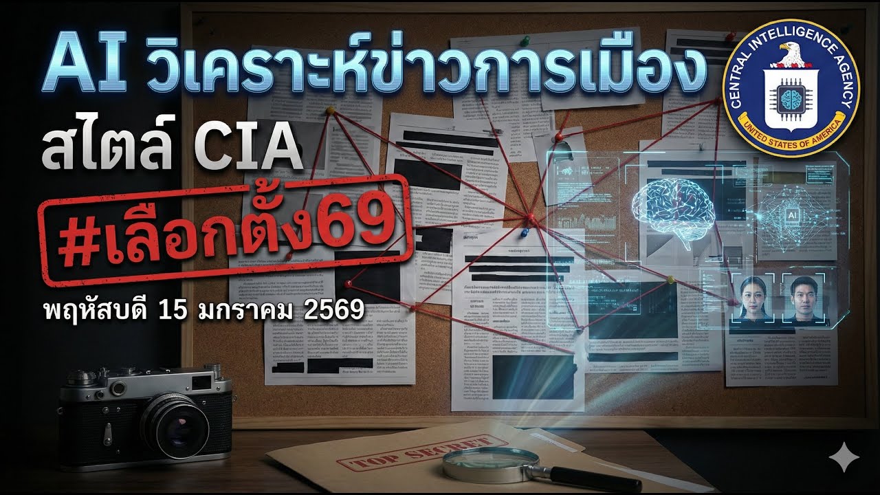AI วิเคราะห์ข่าวการเมือง #เลือกตั้ง69 สไตล์ CIA พฤหัสบดี 15 มกราคม 2569 ...