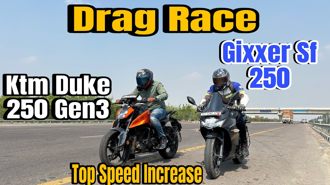 Ktm Duke 250 Gen 3 Vs Suzuki Sf250 Drag Race || Duke 250 Drag Race ...