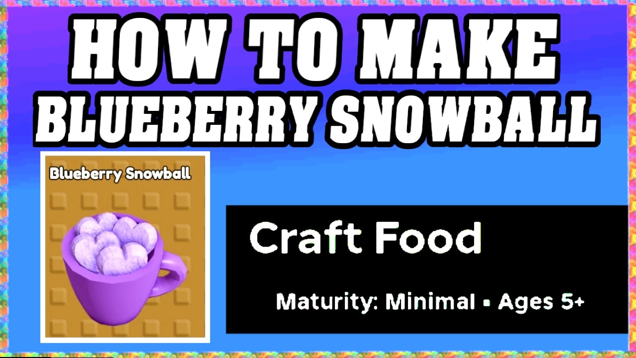 How To Make BLUEBERRY SNOWBALL in CRAFT FOOD *ROBLOX* [Make New Recipe ...