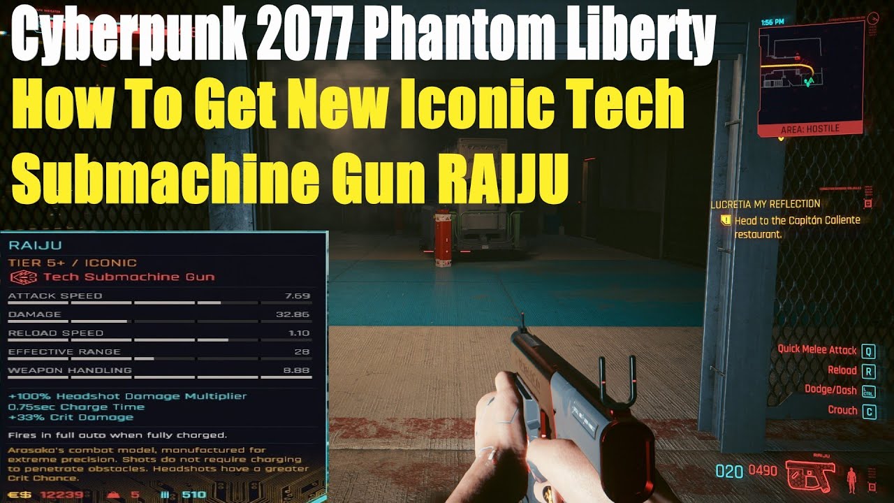 Cyberpunk 2077 Phantom Liberty, How To Get New Iconic Tech Submachine ...