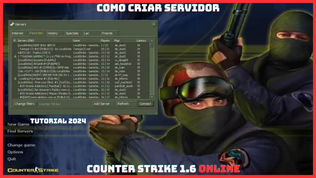 COMO JOGAR COUNTER STRIKE 1.6 ONLINE COM OS AMIGOS - YouTube