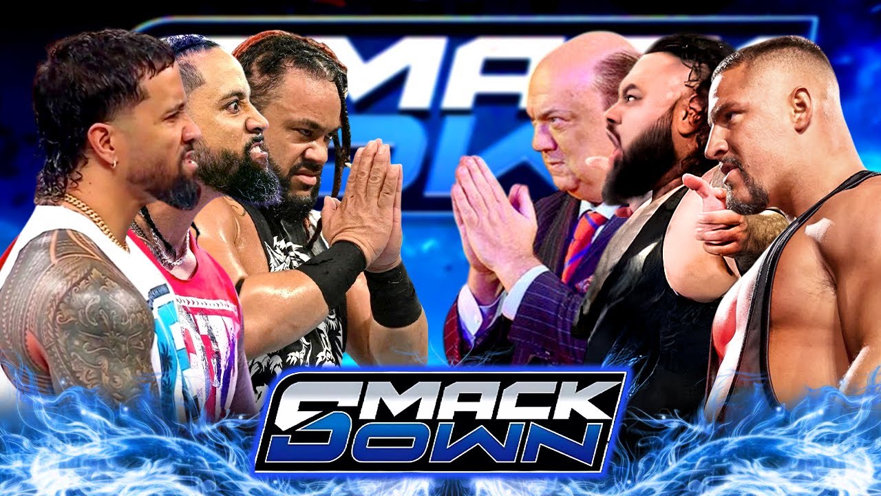 Jey Uso Jimmy Uso & Jacob Fatu vs Bron Breakker Bronson Reed with Paul ...