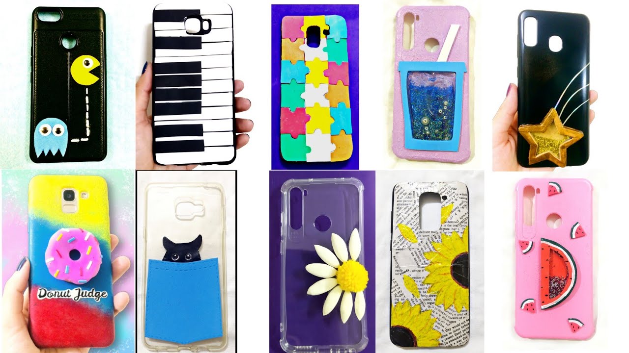 10 DIY CUTE PHONE CASE IDEAS - YouTube