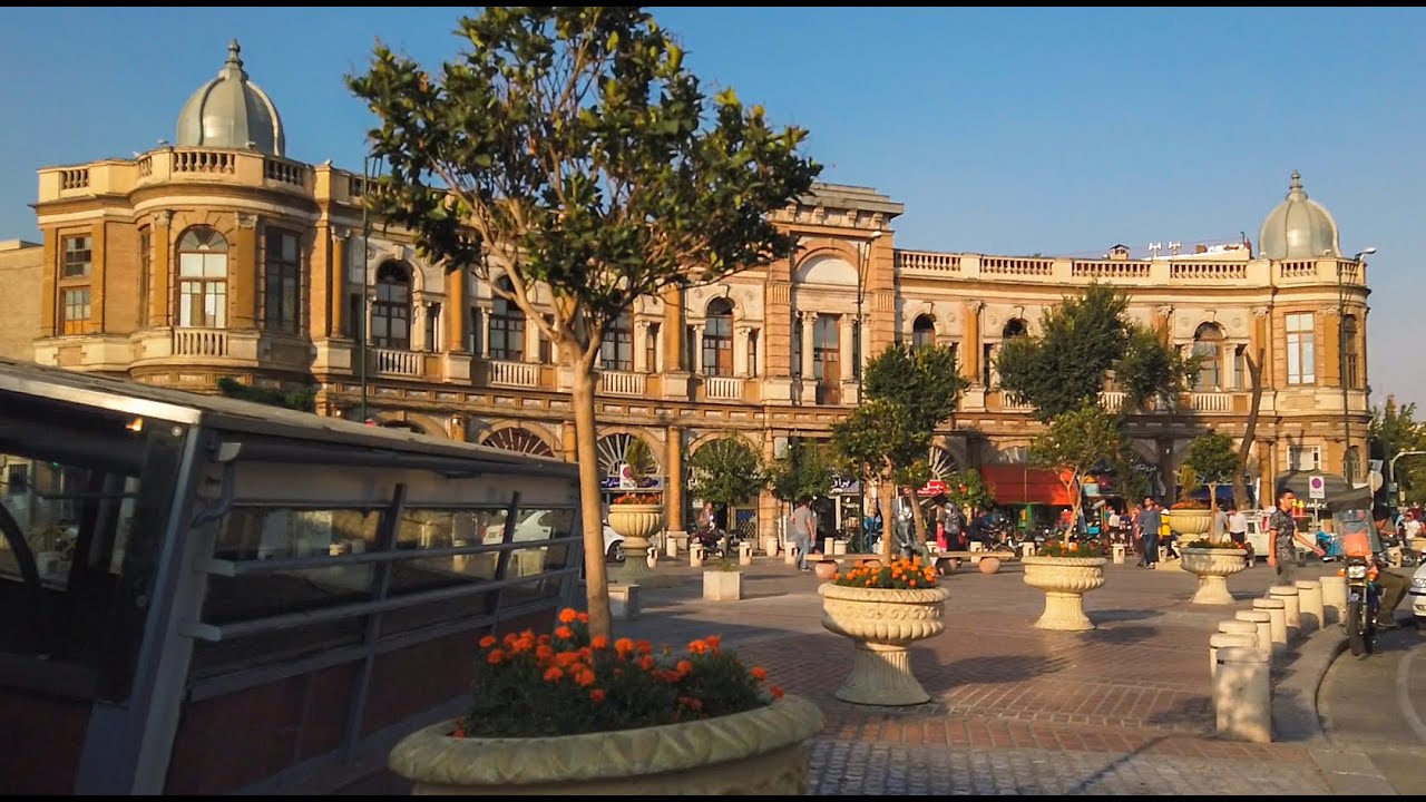 TEHRAN; Walk to Hassan Abad Square / تهران، میدان حسن آباد - YouTube