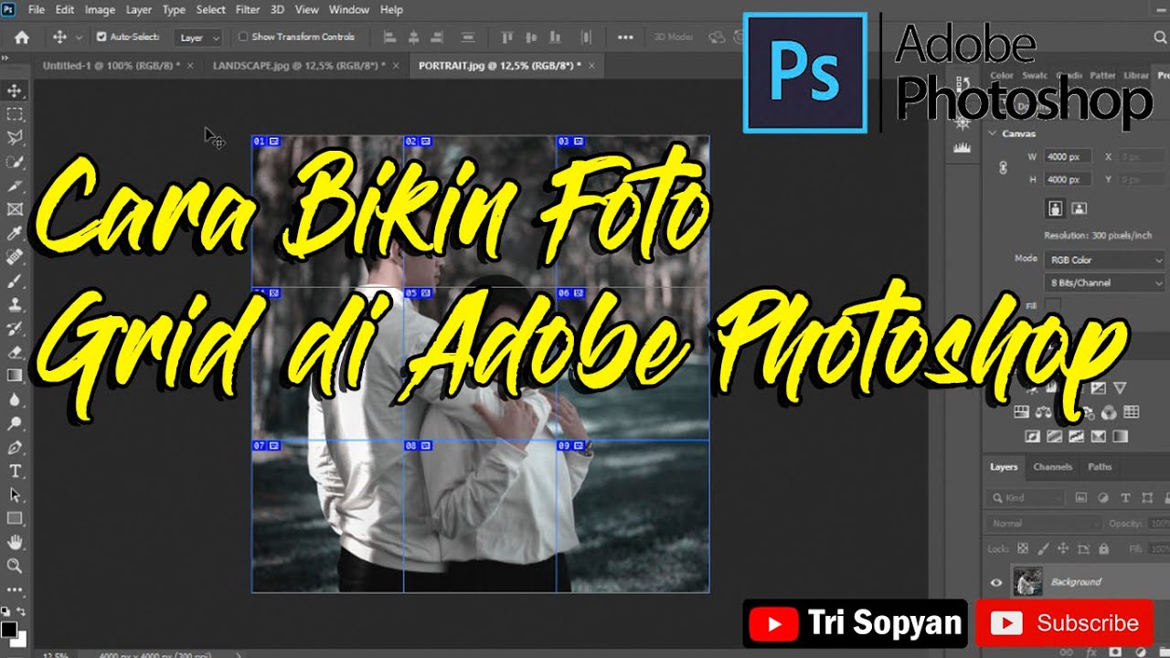 Cara Bikin Foto Grid di Adobe Photoshop - YouTube