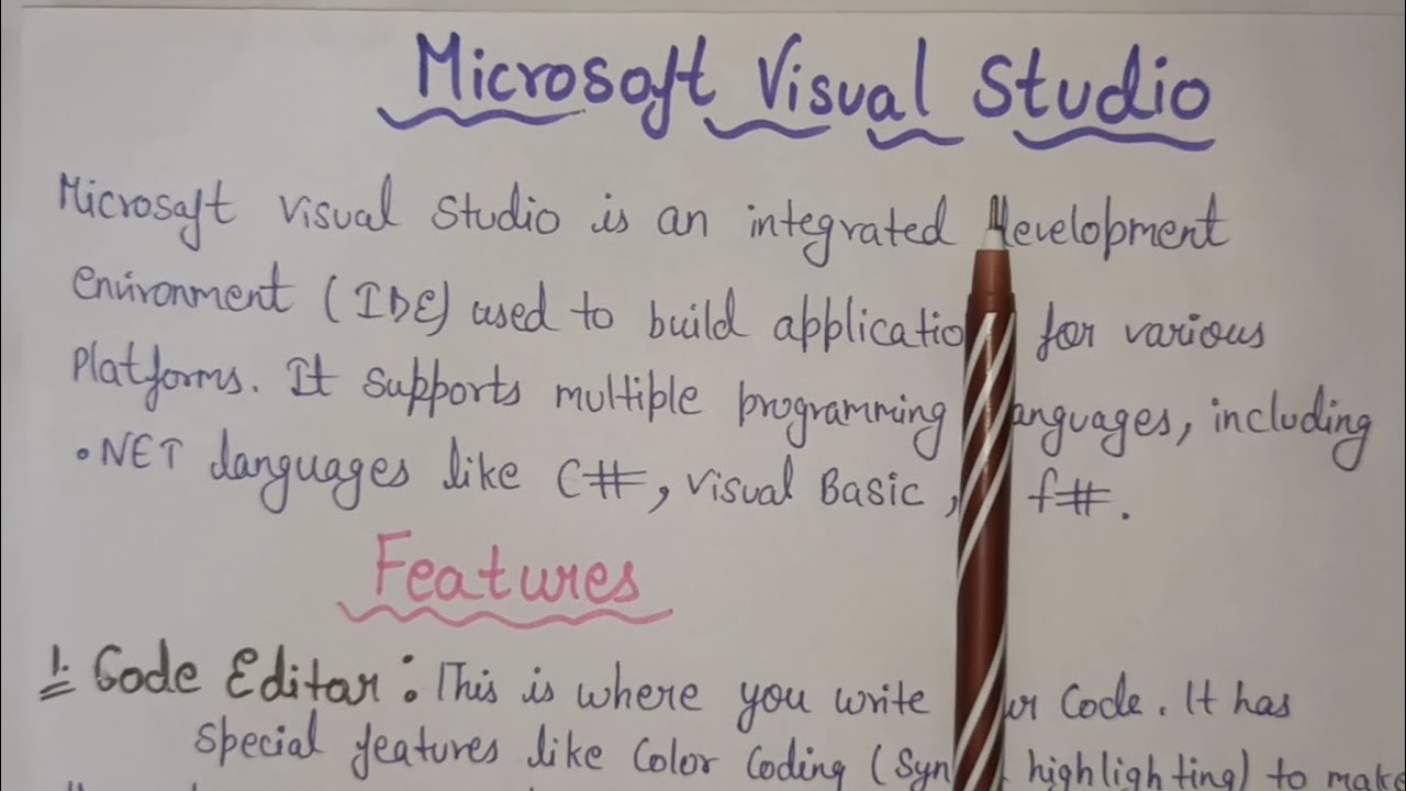 Microsoft Visual Studio || Features of Visual Studio - YouTube