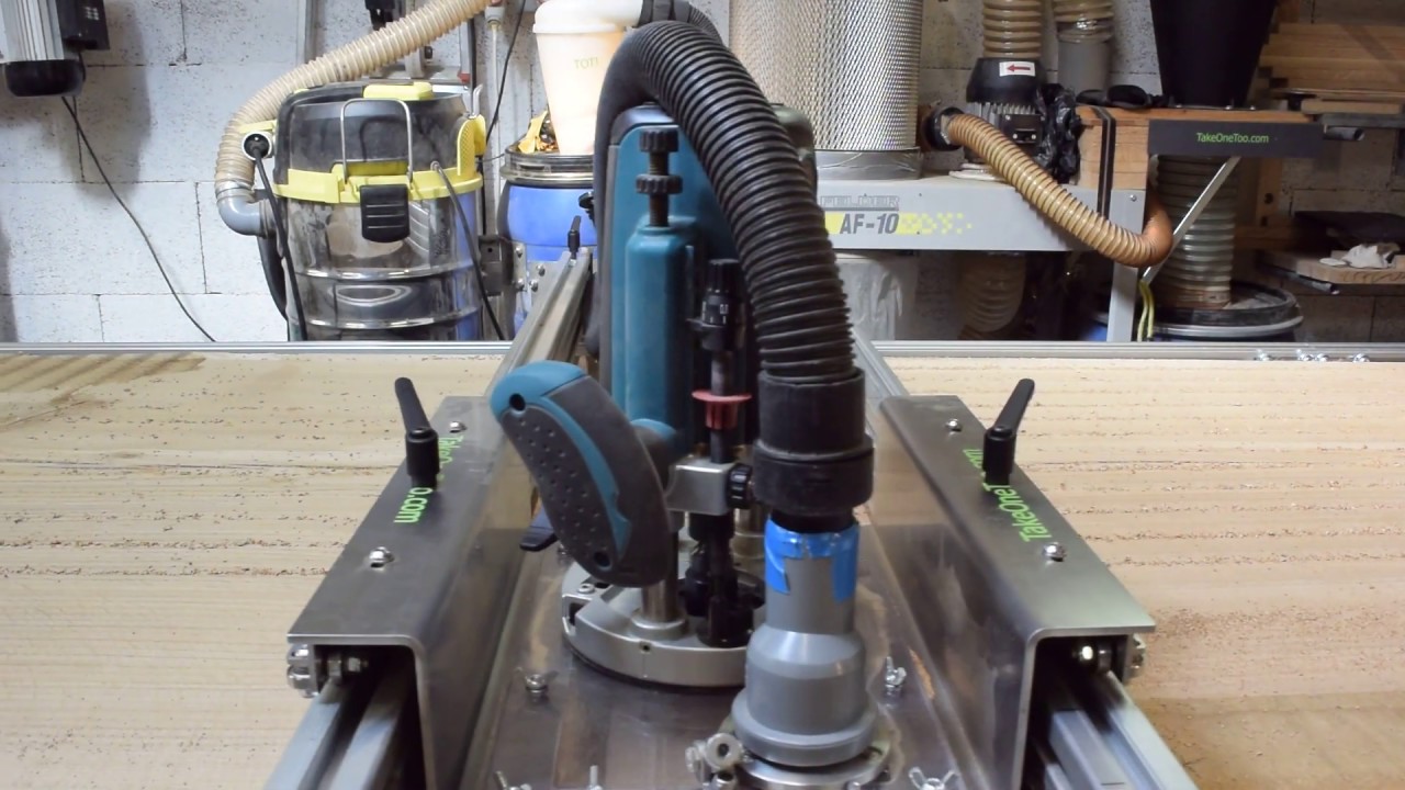 TOT! router sled for dustless flattening - YouTube