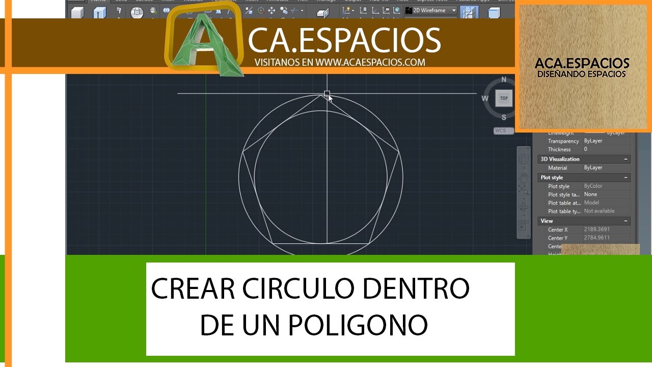 COMO HACER UN CIRCULO DENTRO DE UN POLIGONO EN AUTOCAD - YouTube