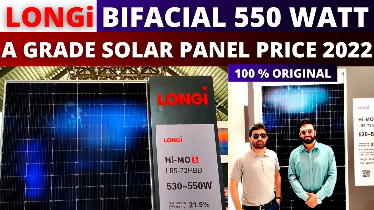 Longi Bifacial 535/550 Watts Half Cut Mono Perc Solar Panel Price Longi ...