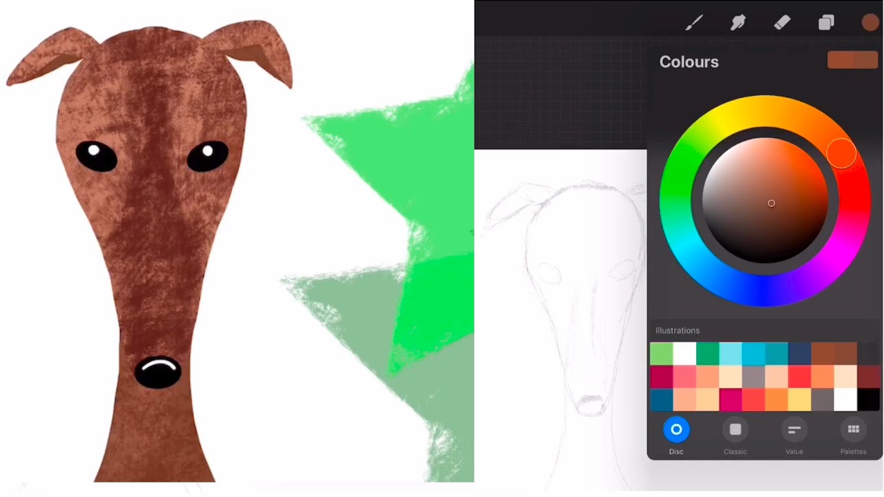 How-To Digitally Draw a Greyhound - YouTube