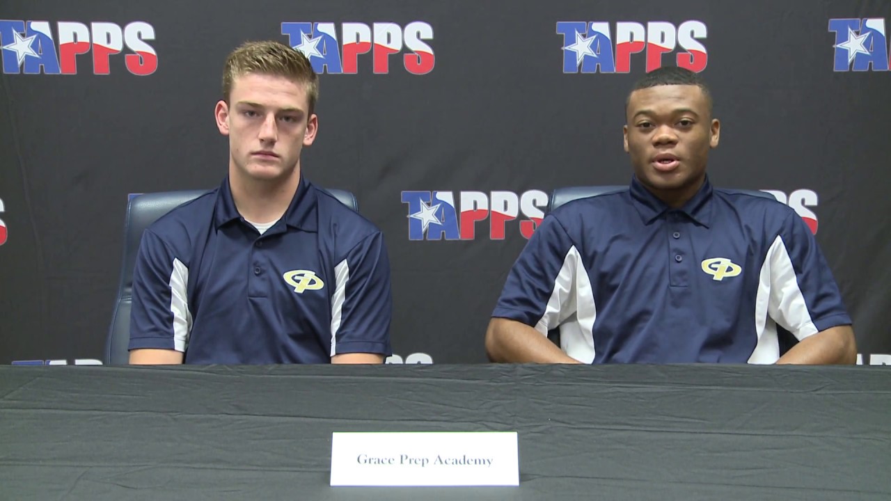 Arlington Grace Prep Academy Football Pre-Game Press Conference Players ...