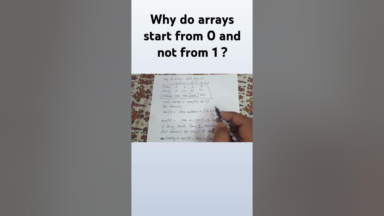Why do arrays start from 0 and not from 1 ? #coding #programming #javascript - YouTube