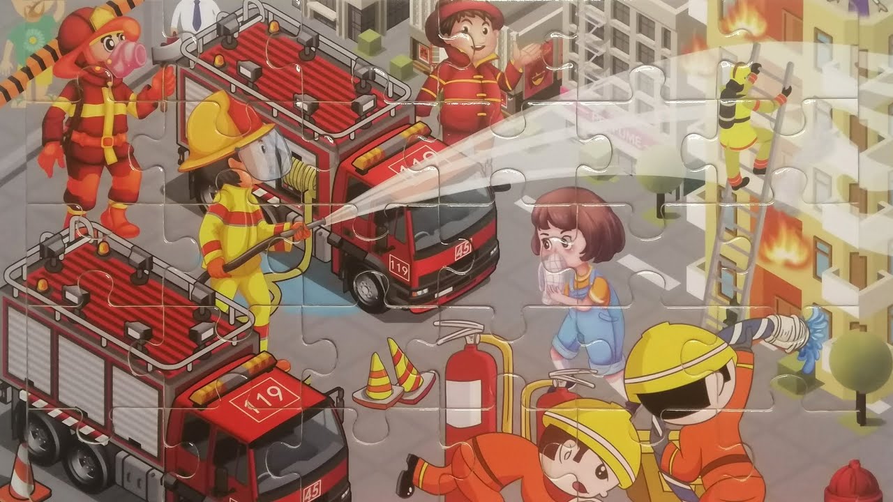Let's play firefighter puzzle - YouTube