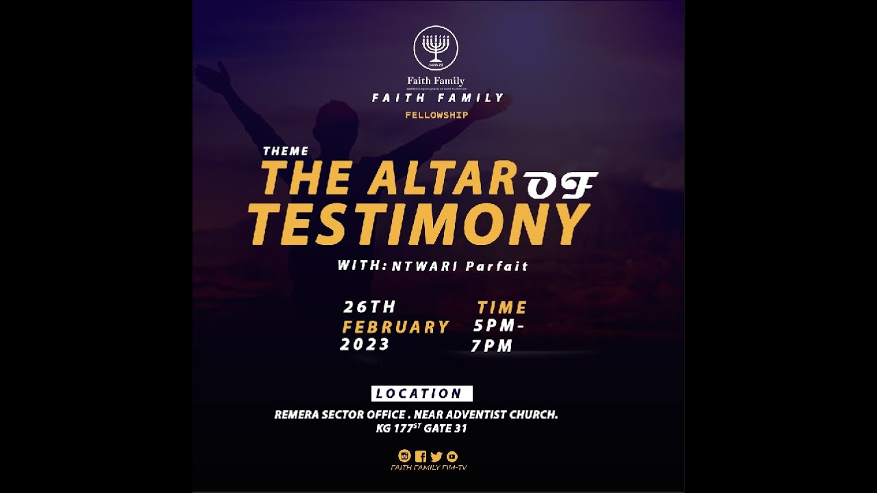 ALTAR OF TESTIMONY With:NTWARI Parfait - YouTube