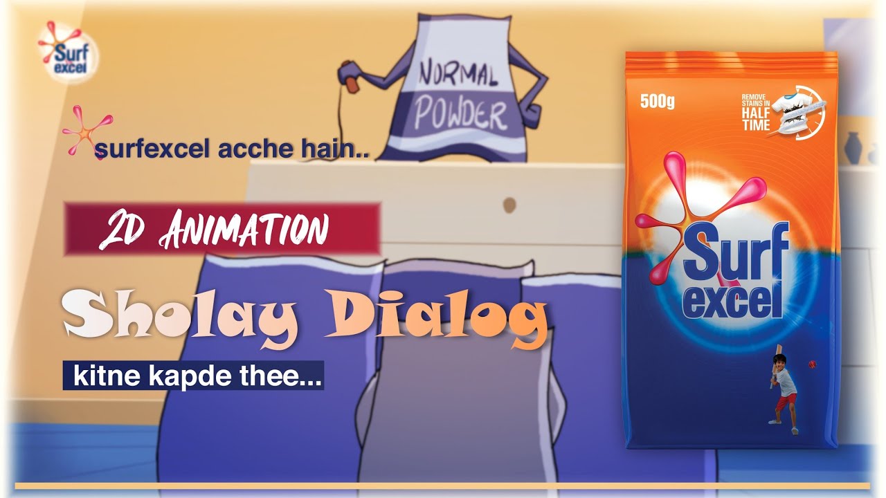 surf excel ad in hindi daag ache hai animation ad cartoon ad - YouTube