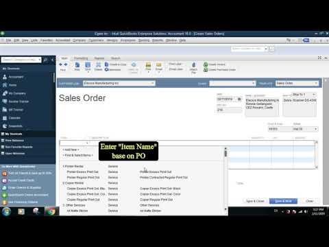 QUICKBOOKS SALES ORDER - YouTube