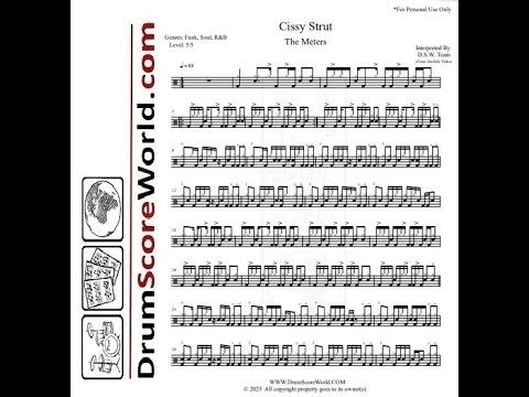 Drum Score - The Meters - Cissy Strut (Preview) - YouTube