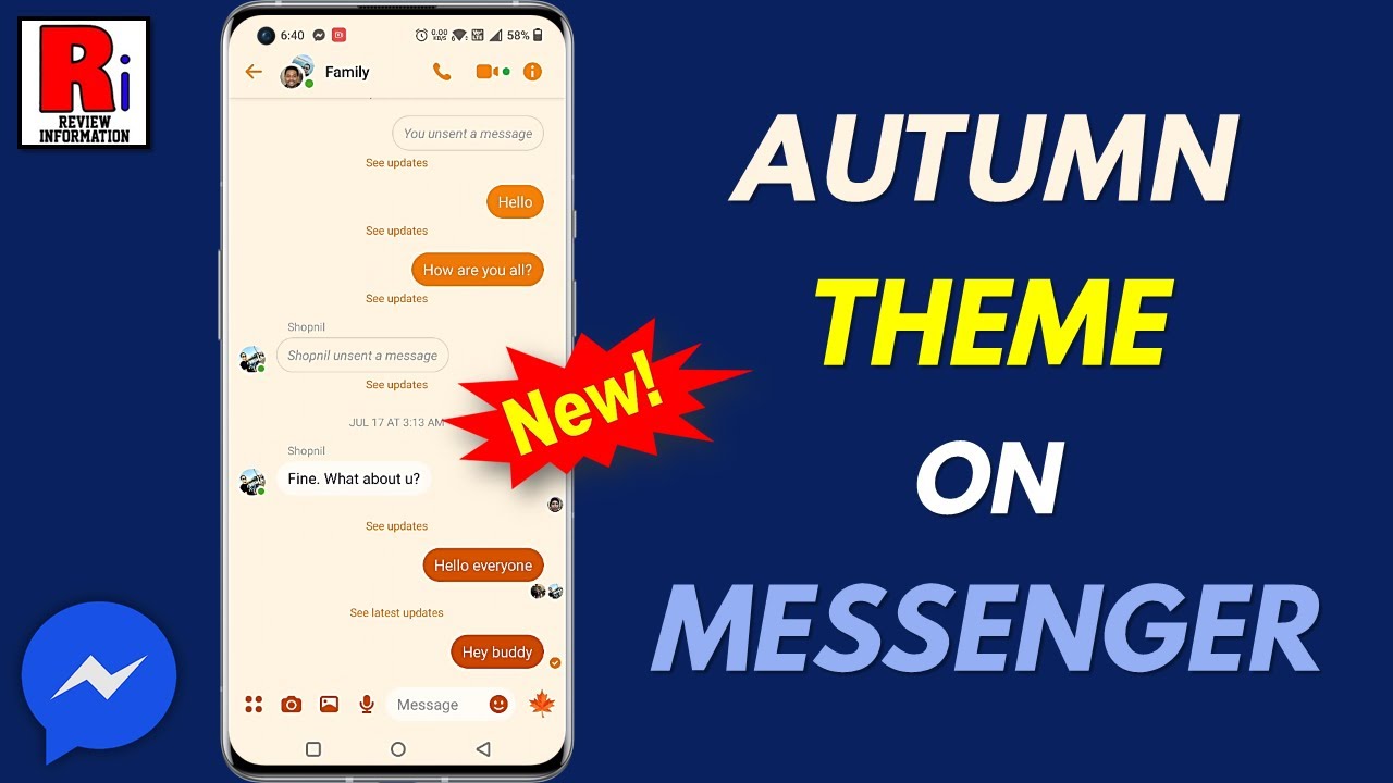 How to Activate Autumn Theme on Messenger (New) - YouTube