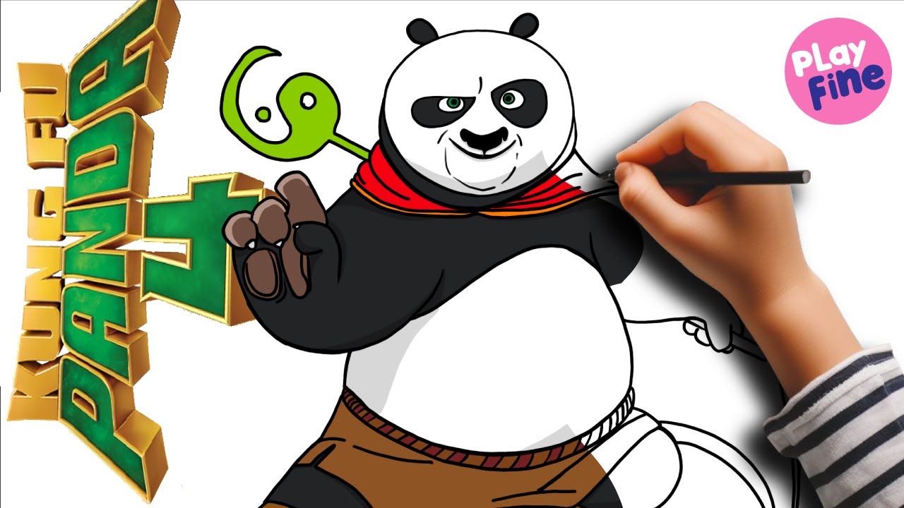 PO Kung Fu Panda Dibujando - How to DRAW PO - Kung Fu Panda 4 🎨 🐼🐼🐼 ...