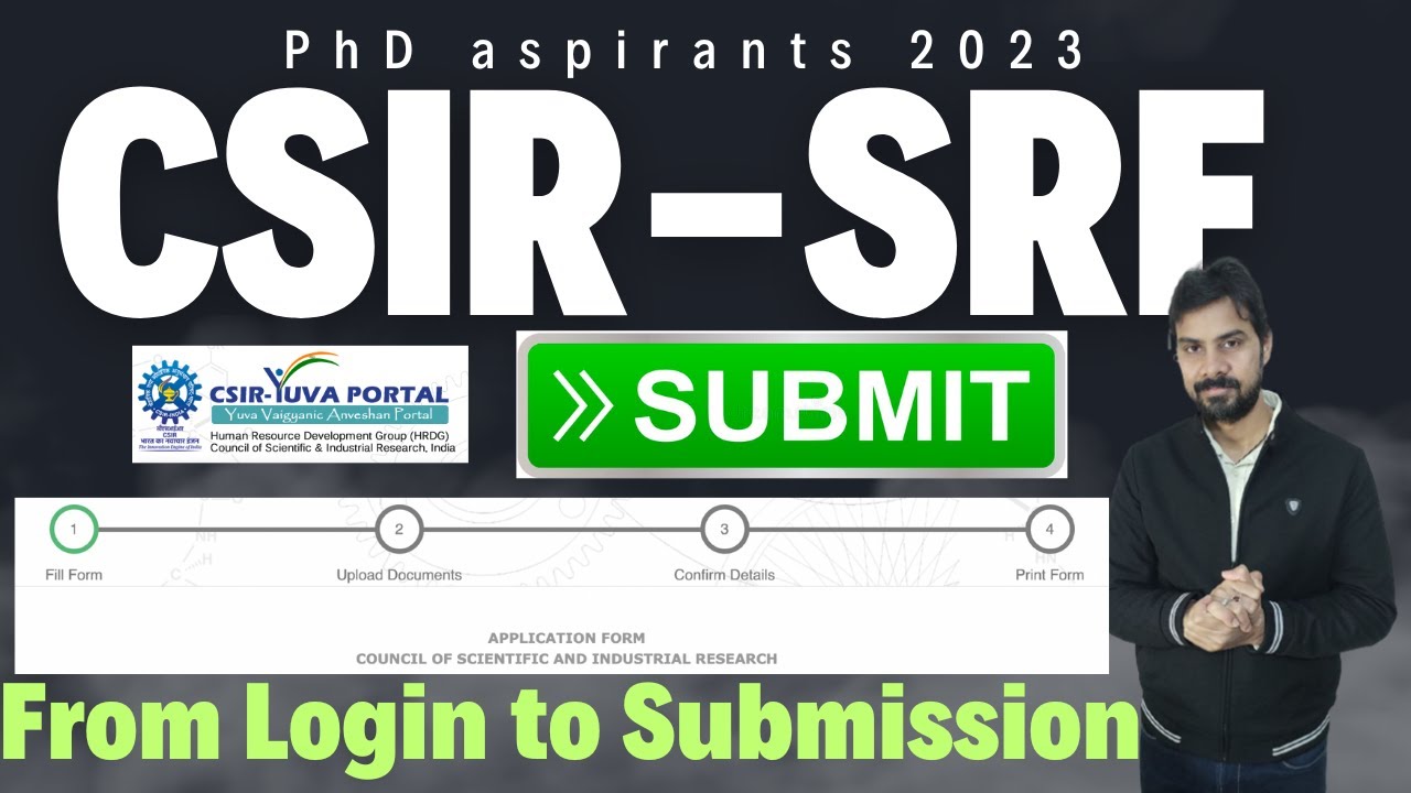 CSIR-SRF Direct II Step by Step How to Submit the Application II Login ...