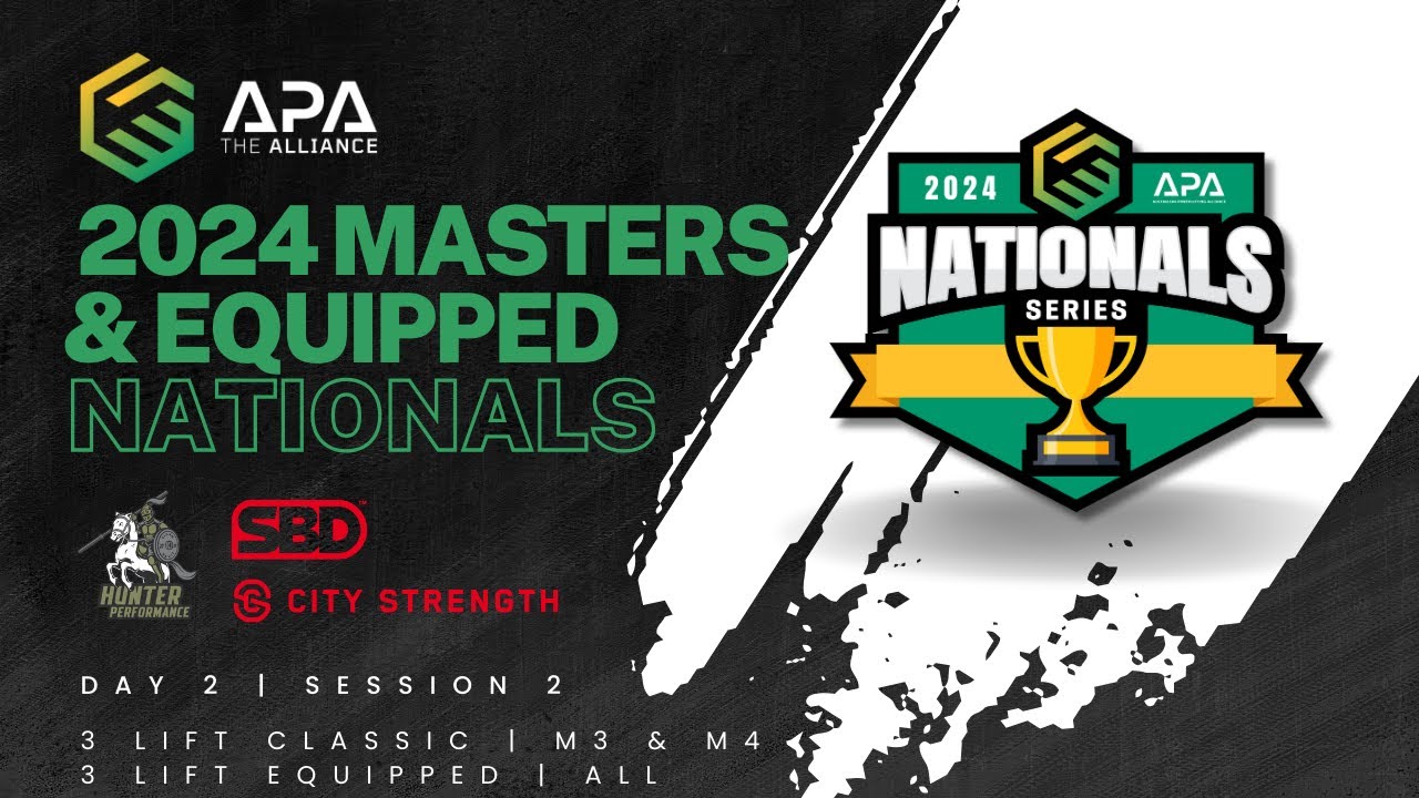 2024 APA Masters & Equipped Nationals - D2S2 - 3 Lift Equipped, 3 Lift ...