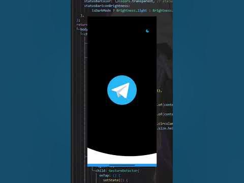 Flutter - Dark and light mode switch animation #flutter #telegram - YouTube