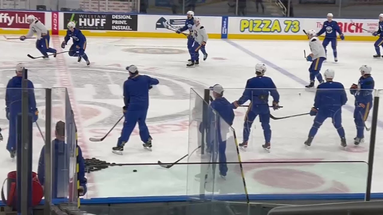 Sabres with the short game in Edmonton - YouTube