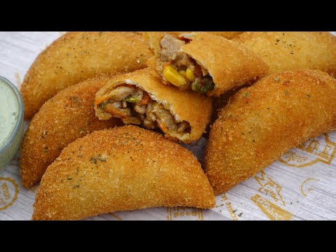 Creamy Chicken Half Moon pies(Ramadan Special)By Recipes Of The World