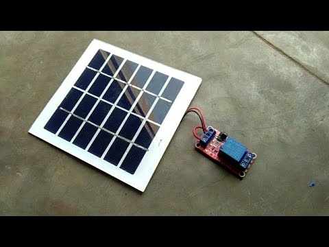 Solar energy on off relay make - YouTube