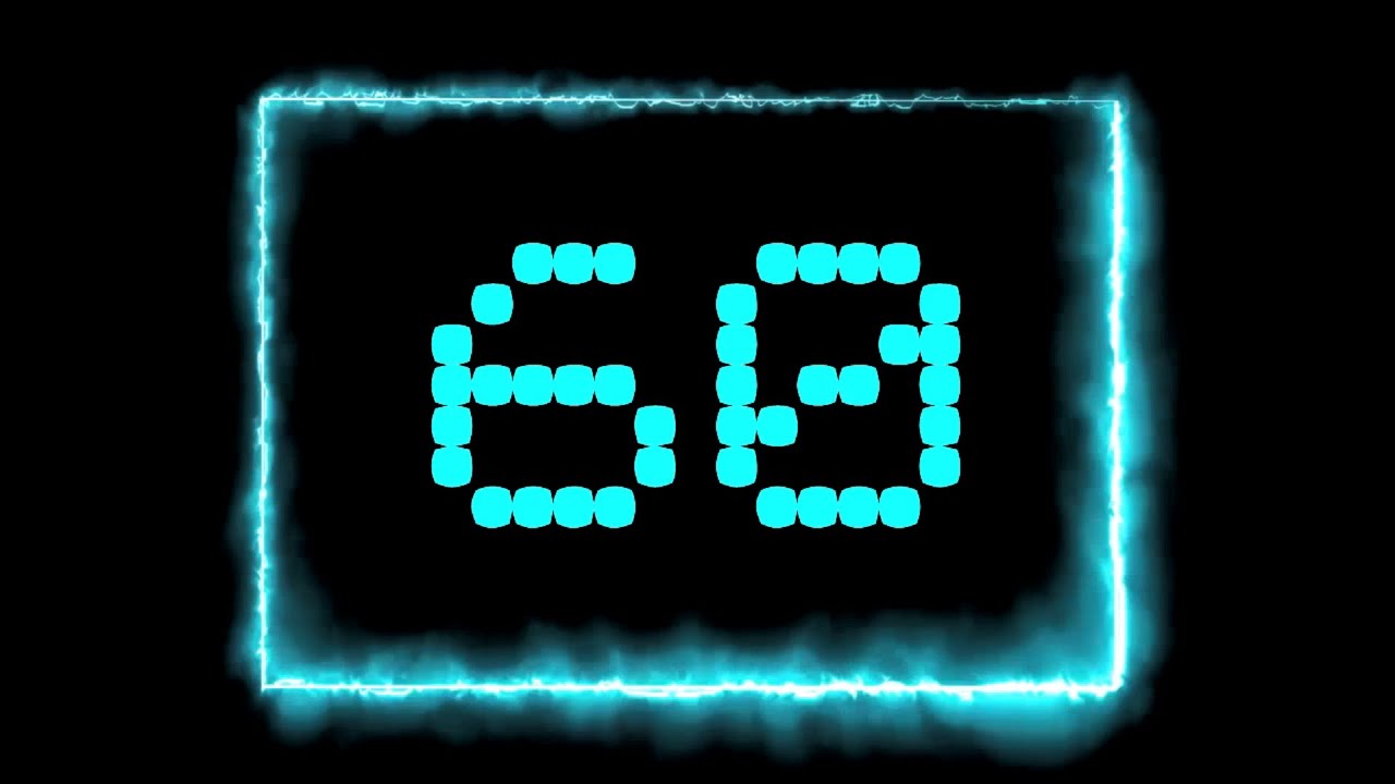 Countdown 60 seconds / Relógio Regressivo - Dígito Azul - YouTube